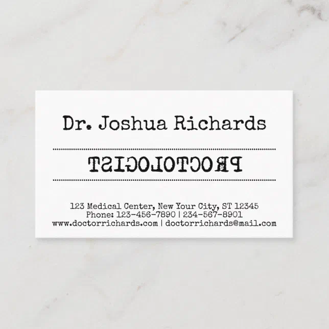 Funny medical doctor customizable business card | Zazzle