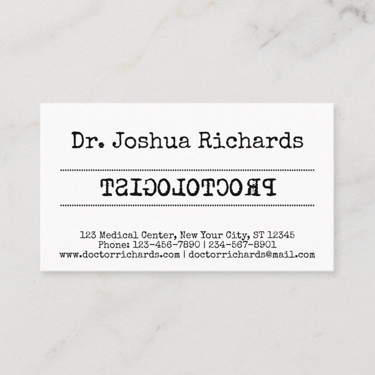 Funny medical doctor customizable business card | Zazzle