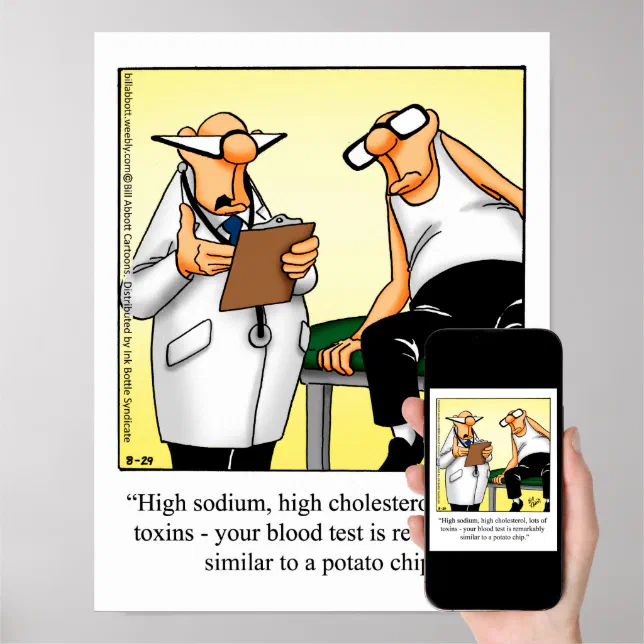 Funny Medical Humor Poster "Potato Chip" | Zazzle