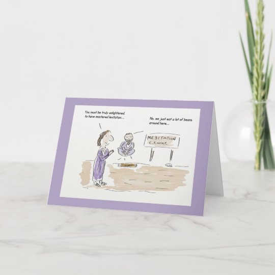 Funny Meditation Happy Birthday Greeting Card | Zazzle.com