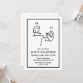 Funny Meme Humor Simple Black White 18th Birthday Invitation | Zazzle