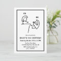 Funny Meme Humor Simple Black White 45th Birthday Invitation | Zazzle