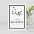 Funny Meme Humor Simple Black White 58th Birthday Invitation | Zazzle