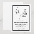 Funny Meme Humor Simple Black White 58th Birthday Invitation | Zazzle