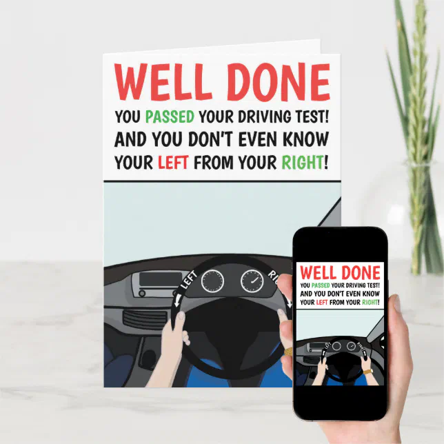 Funny Meme Passed Driving Test Congratulations Card | Zazzle