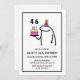 Funny Meme Simple Black & White 46th Birthday Invitation | Zazzle