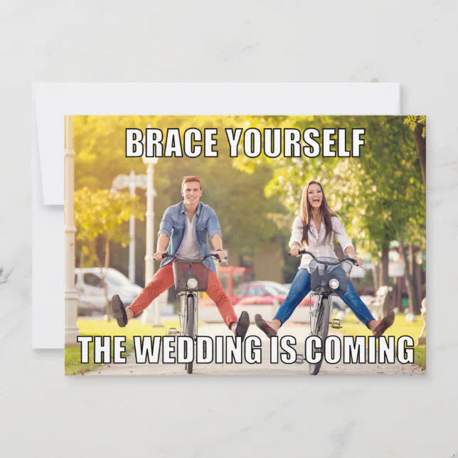 Funny Meme Style Photo Wedding Save the Date Invitation | Zazzle