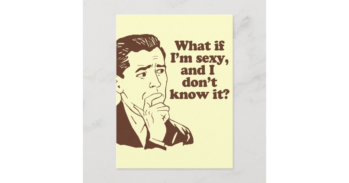 Funny Mens Retro Style Humor Postcard | Zazzle