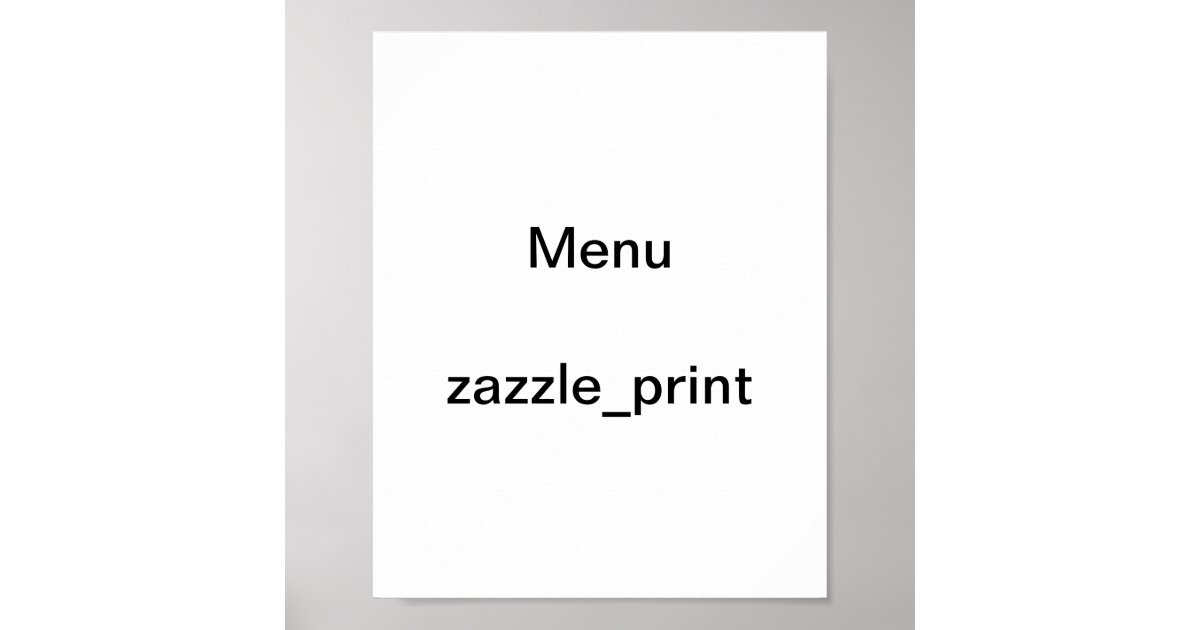 funny menus poster | Zazzle