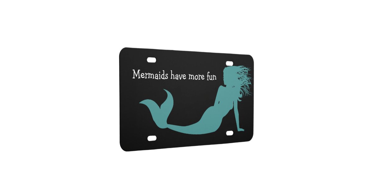 Funny Mermaids Fantasy License Plate | Zazzle