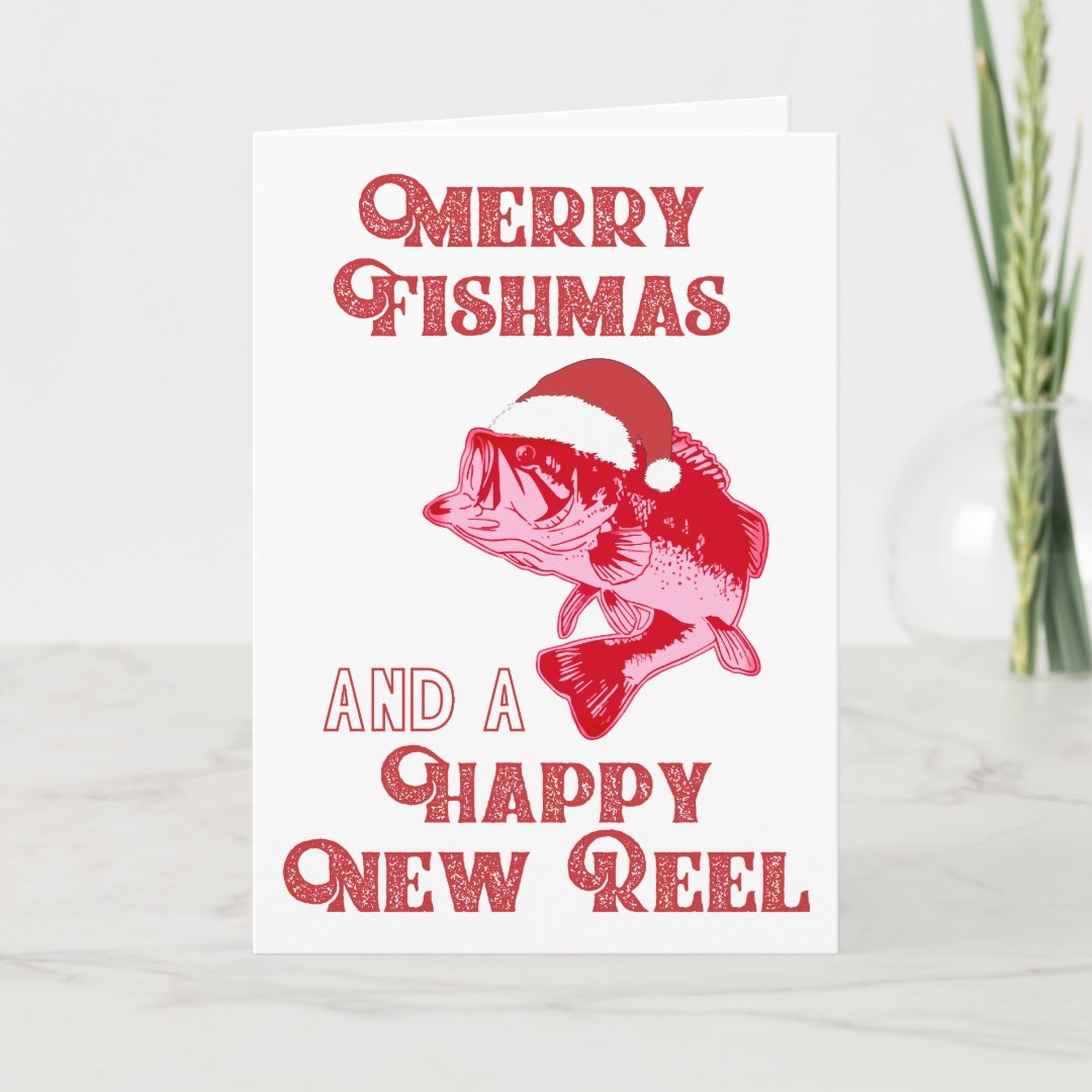 Funny Merry Christmas Fishing Cards | Zazzle
