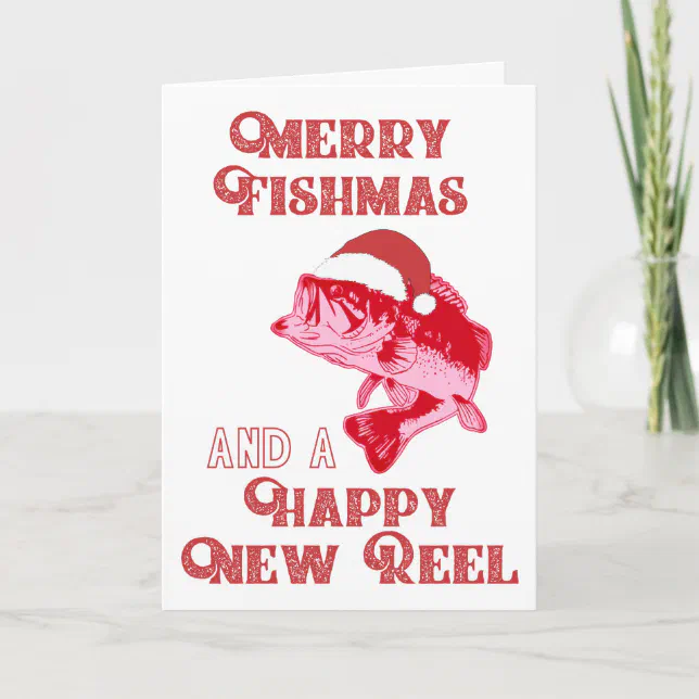 Funny Merry Christmas Fishing Cards | Zazzle