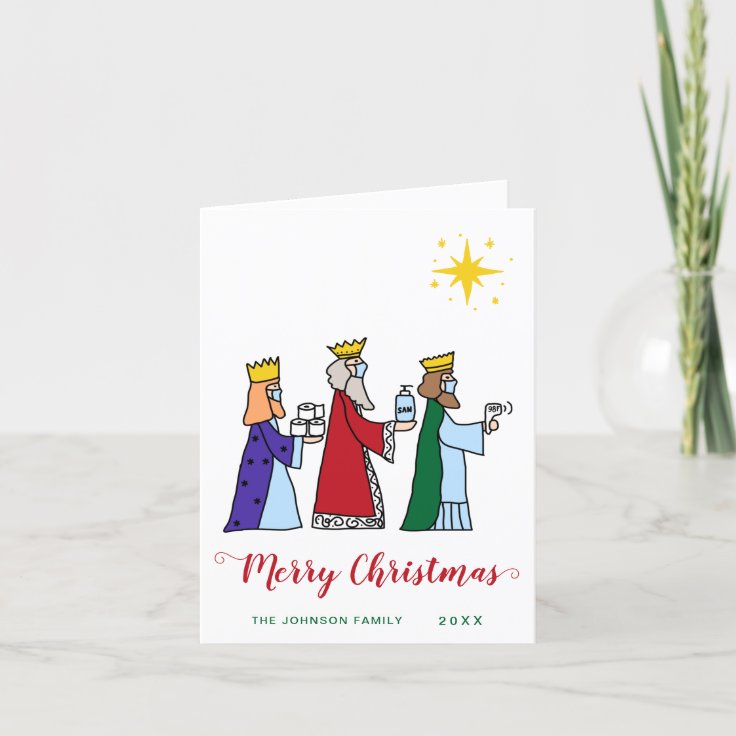 Funny Merry Christmas Three Kings Greeting Holiday Card | Zazzle