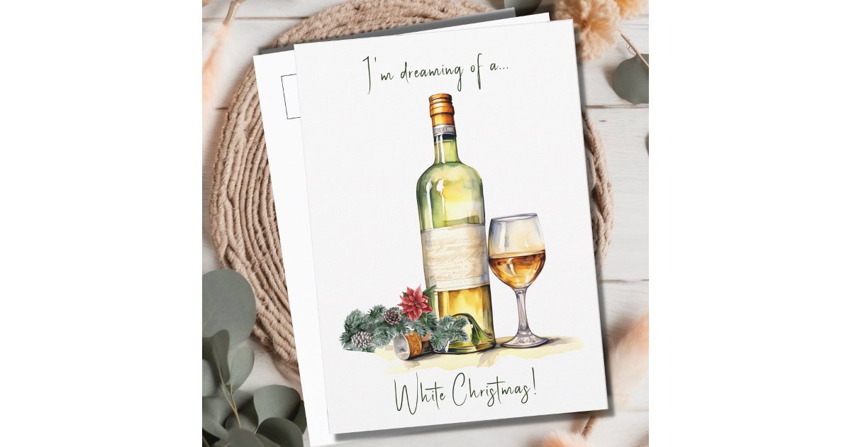 Funny Merry White Christmas Holiday Postcard | Zazzle