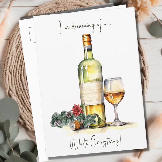 Funny Merry White Christmas Holiday Postcard | Zazzle