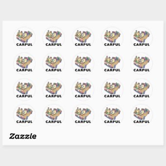 Funny Mexican Carpul Classic Round Sticker | Zazzle