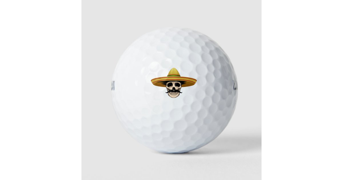 Funny Mexican Skeleton product for Sugar Skull Lo Golf Balls | Zazzle