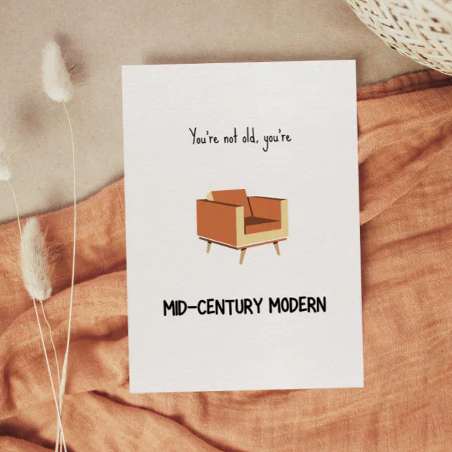 Funny Mid-Century Modern Birthday Card | Zazzle