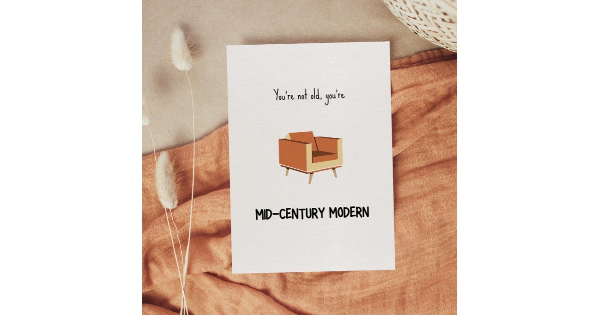 Funny Mid-Century Modern Birthday Card | Zazzle
