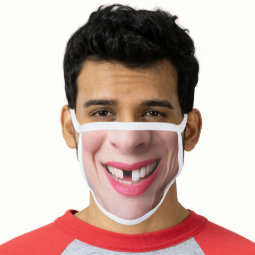 Funny Missing Tooth Face Mask | Zazzle