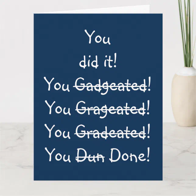 Funny Misspelling Graduation Congratulations BIG Card | Zazzle