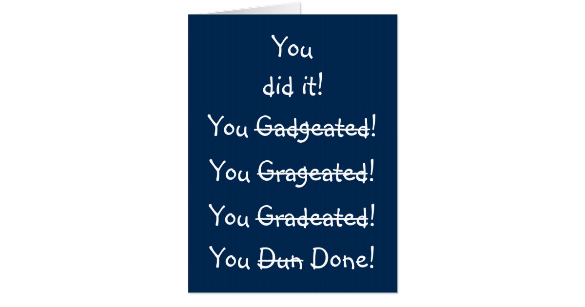 Funny Misspelling Graduation Congratulations Jumbo Card | Zazzle