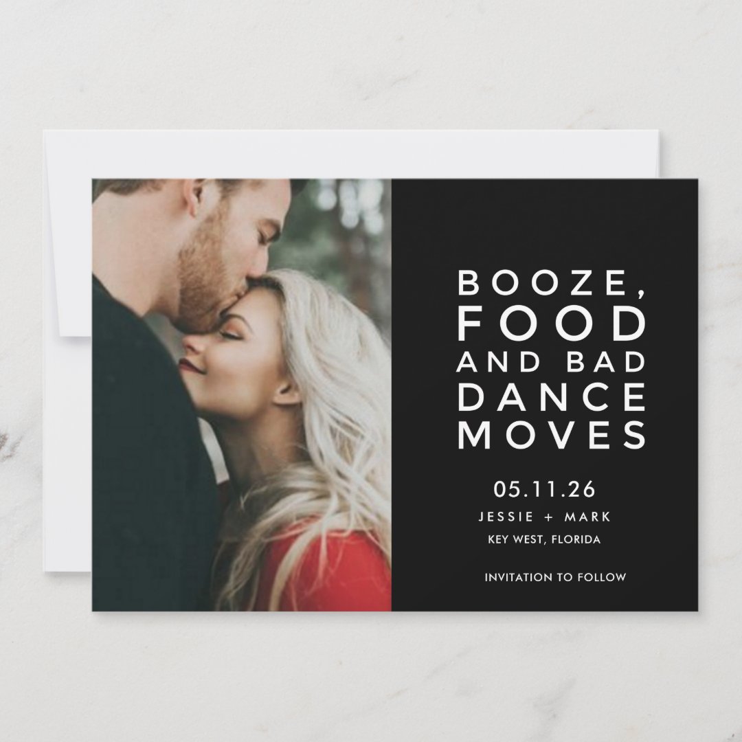 Funny Modern Photo Wedding Save the Date Announcement | Zazzle