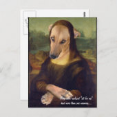 Funny Mona Lisa Dog Meme Picture Postcard | Zazzle