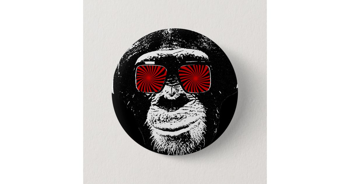Funny monkey button | Zazzle