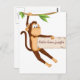Funny monkey holding Your Text Postcard | Zazzle