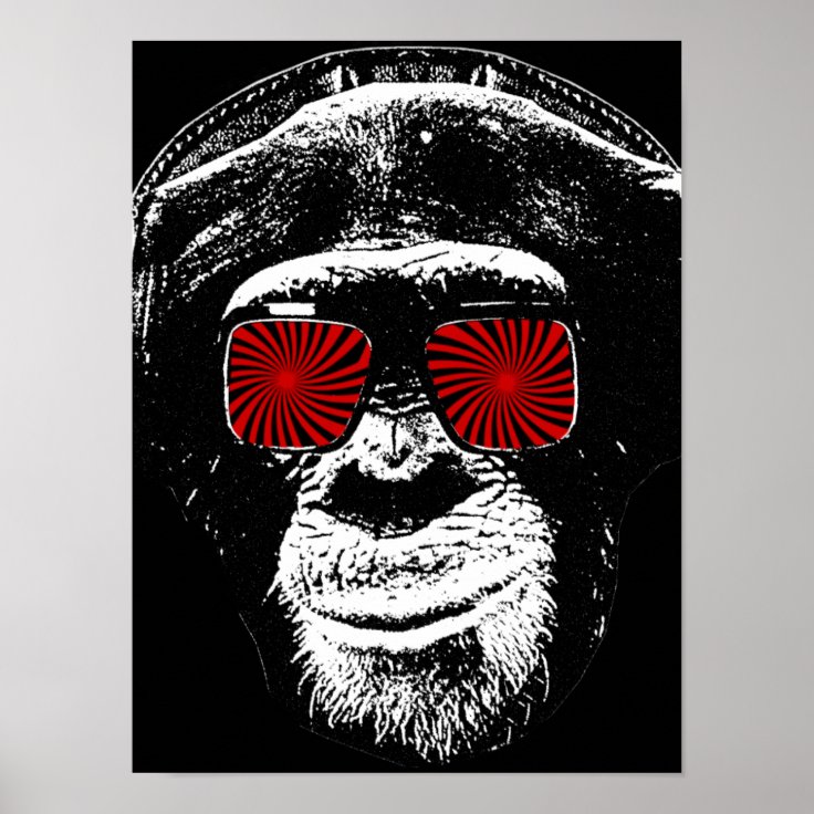 Funny monkey poster | Zazzle