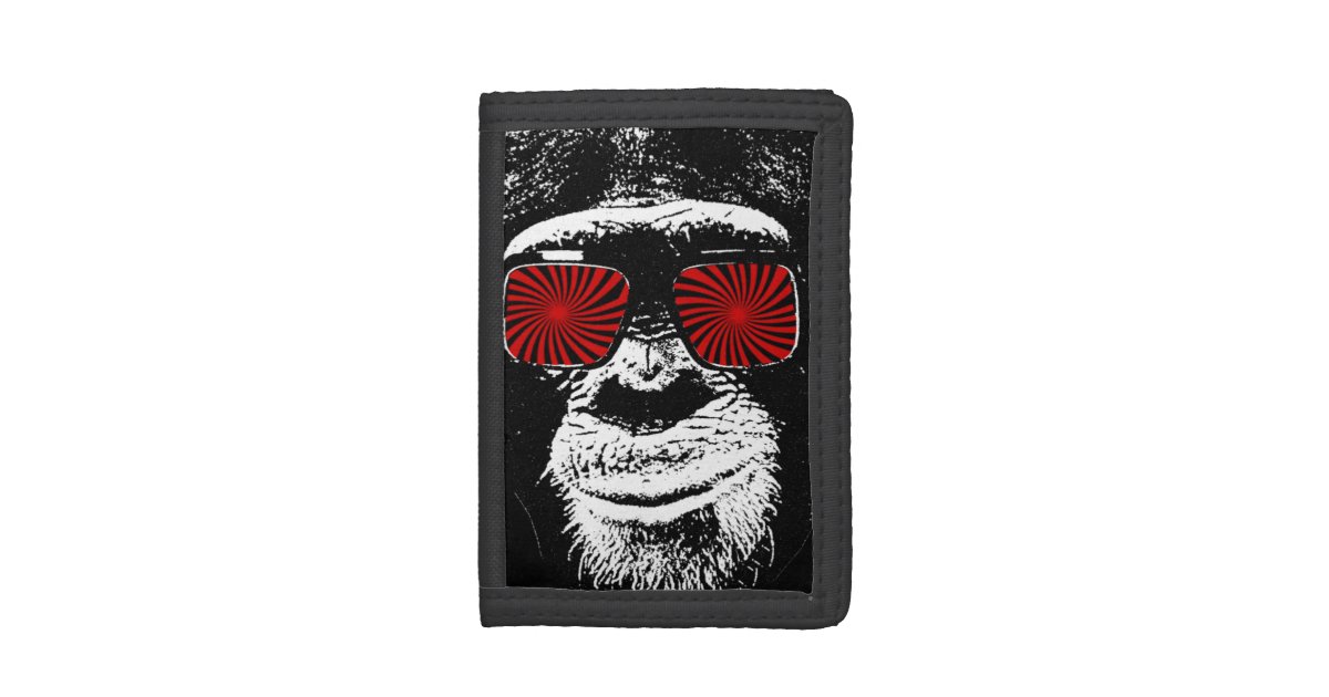 Funny monkey tri-fold wallet | Zazzle