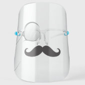 Funny Monocle Glasses Moustache Mustache Disguise Face Shield | Zazzle