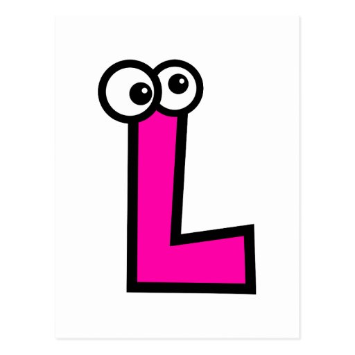 Funny Monogram Letter L Postcard | Zazzle