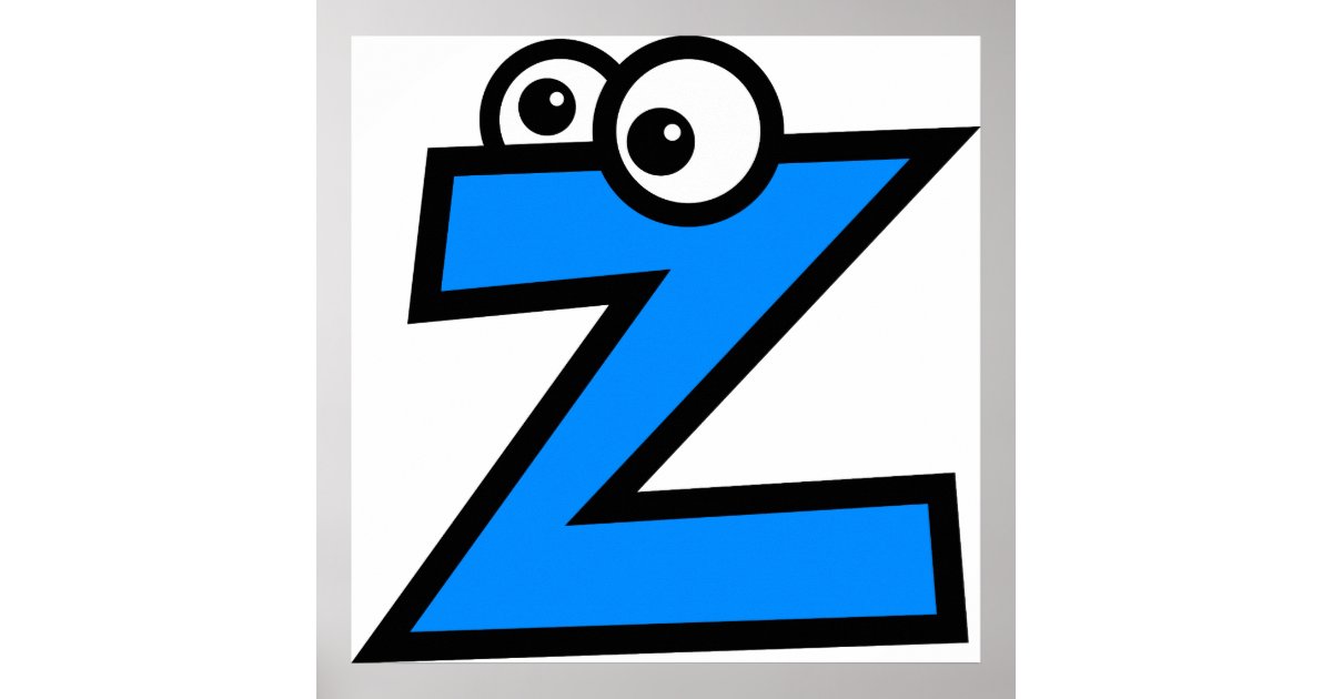 Funny Monogram Letter Z Poster | Zazzle