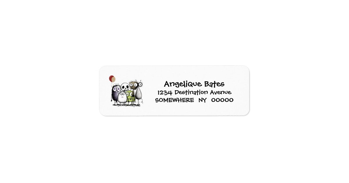 Funny Monsters Return Address Label | Zazzle