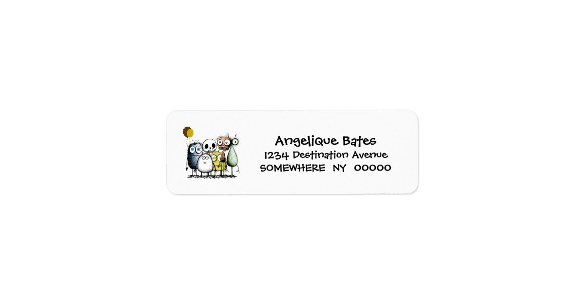 Funny Monsters Return Address Label | Zazzle