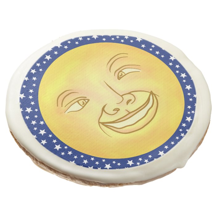 Funny Moon Man Outer Space Vintage Sugar Cookie | Zazzle.com