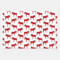Funny Moose Holiday Red and White Wrapping Paper Sheets | Zazzle