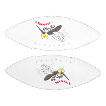 Funny mosquito insect cartoon illustration football | Zazzle