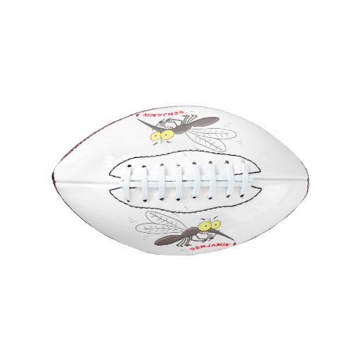 Funny mosquito insect cartoon illustration football | Zazzle