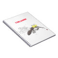 Funny mosquito insect cartoon illustration notebook | Zazzle
