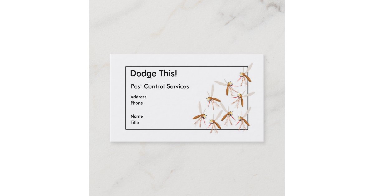 Funny Mosquitoes Pest Control Business Card | Zazzle