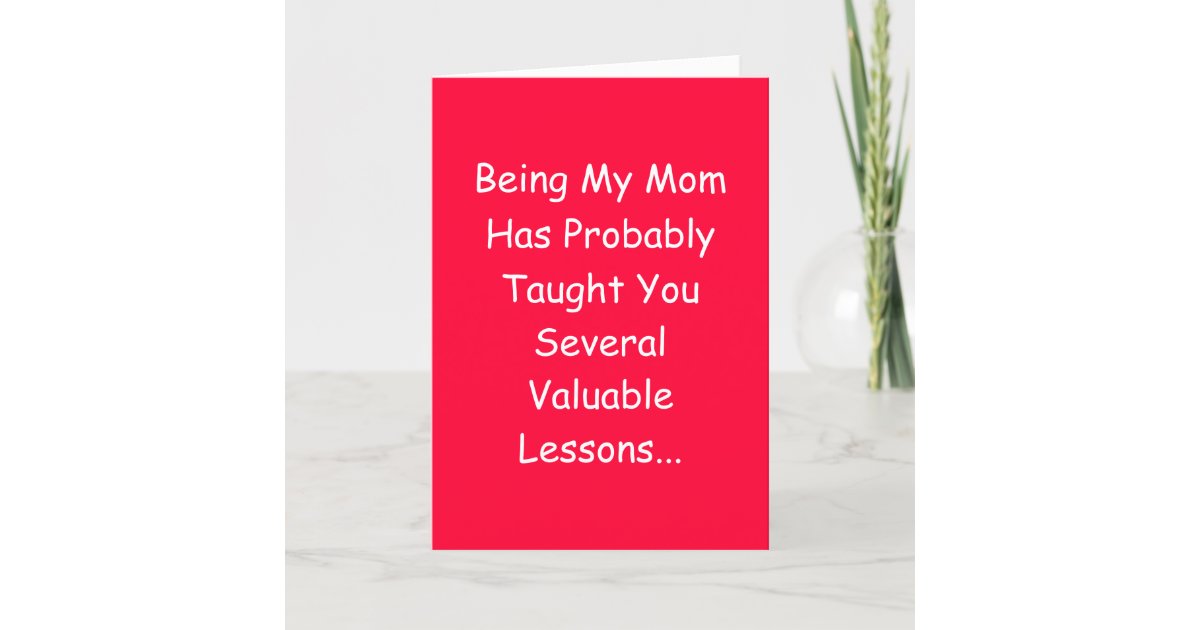 Funny Mothers Day Card | Zazzle