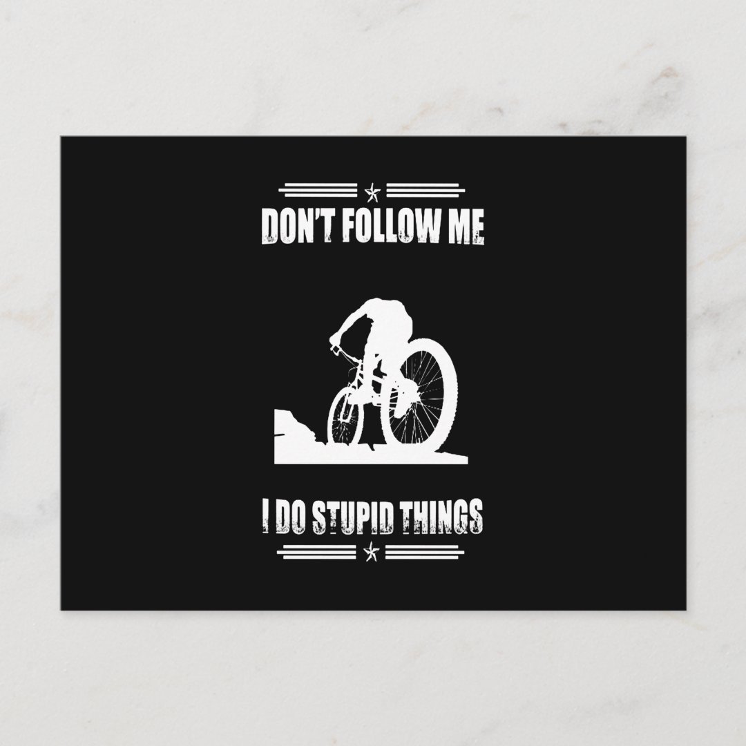 Funny Mountain Bike Quotes Biker Cyclist Postcard | Zazzle