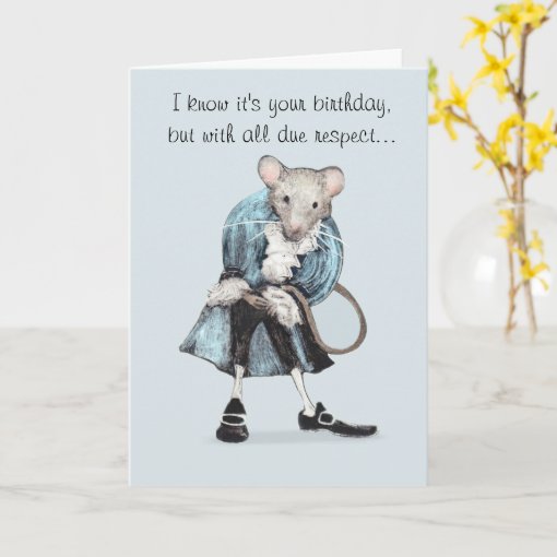 Funny Mouse Birthday Card | Zazzle