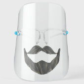 Funny Moustache & Beard Facial Hair Face Shield | Zazzle