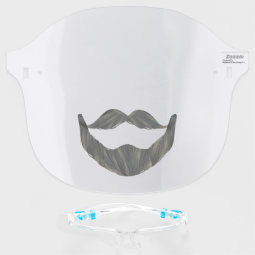 Funny Moustache & Beard Facial Hair Face Shield | Zazzle