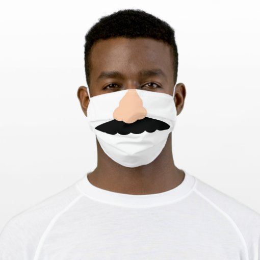 Funny Moustache face mask | Zazzle