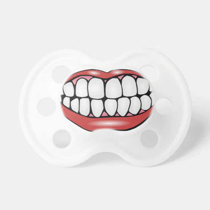 Funny Mouth and Teeth Pacifier | Zazzle
